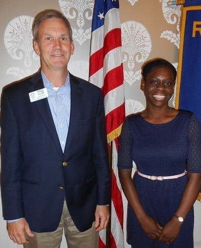 Past Scholarship Recipient Pays Visit to Rotary - Who's On The Move