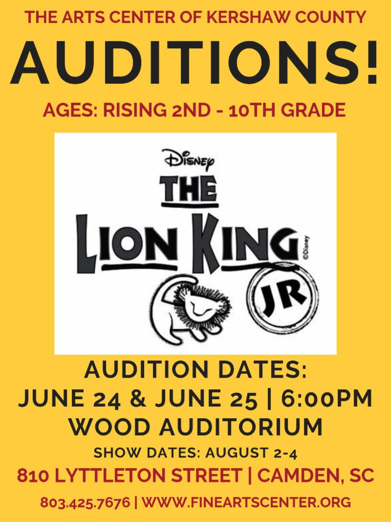 Auditions: Disney's The Lion King, Jr - Who's On The Move