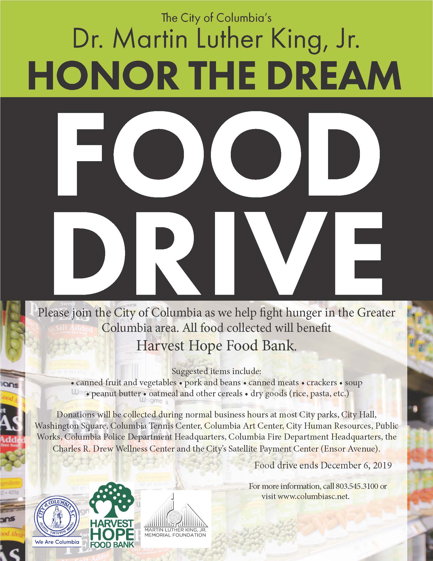City Kicks Off annual Dr. Martin Luther King Jr. Honor the Dream Food ...