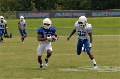 Blue Hose scrimmage on Fan Day - Who's On The Move