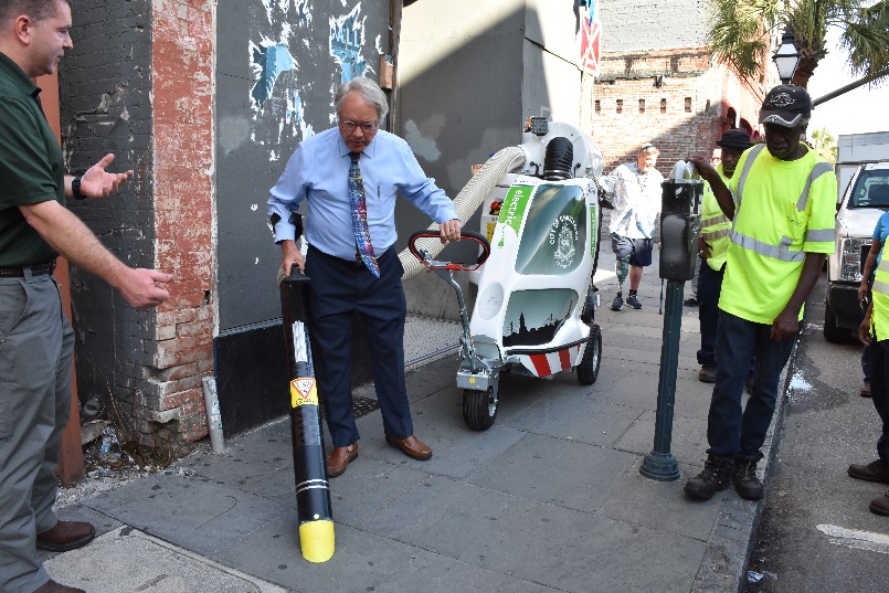 City of Charleston deploys “Glutton” electric street vacuum to aid ...