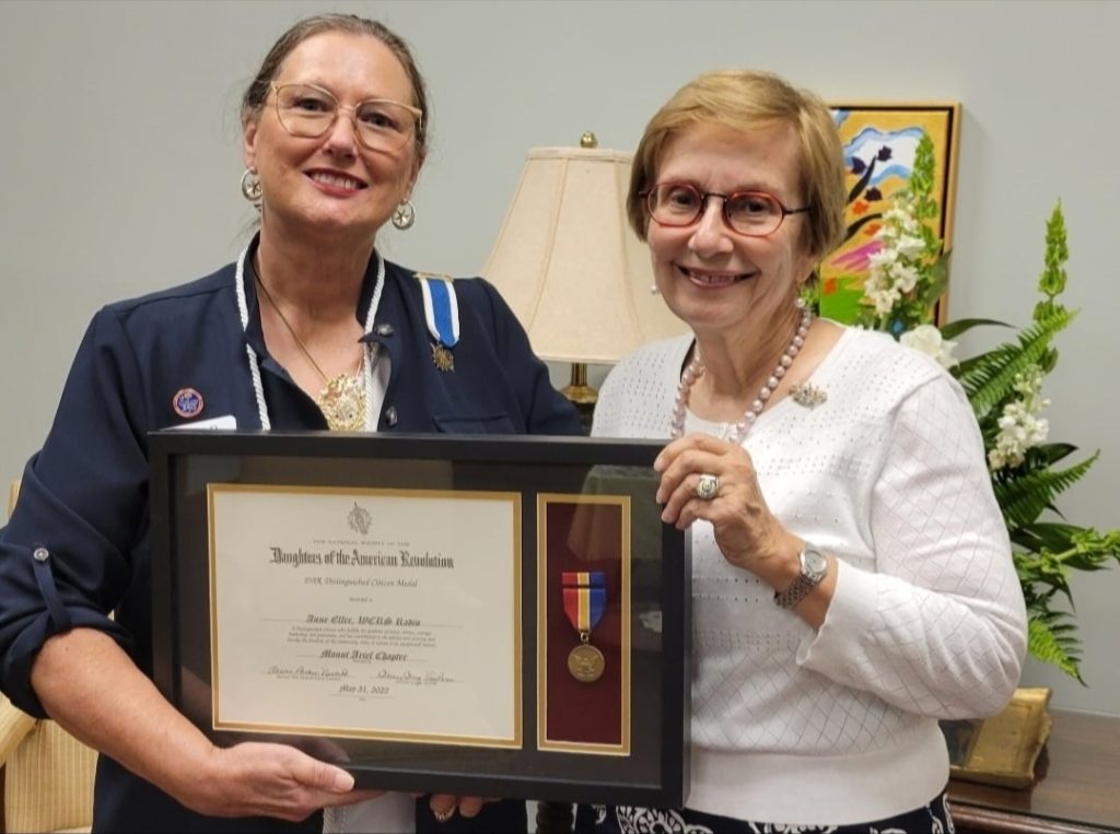 Mount Ariel Chapter, DAR presents Distinguished Citizen Medal to Anne ...