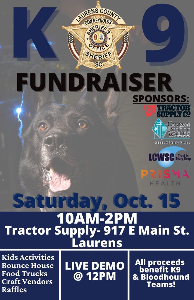 K9 Fundraiser Laurens County Sheriffs Department - Who's On The Move