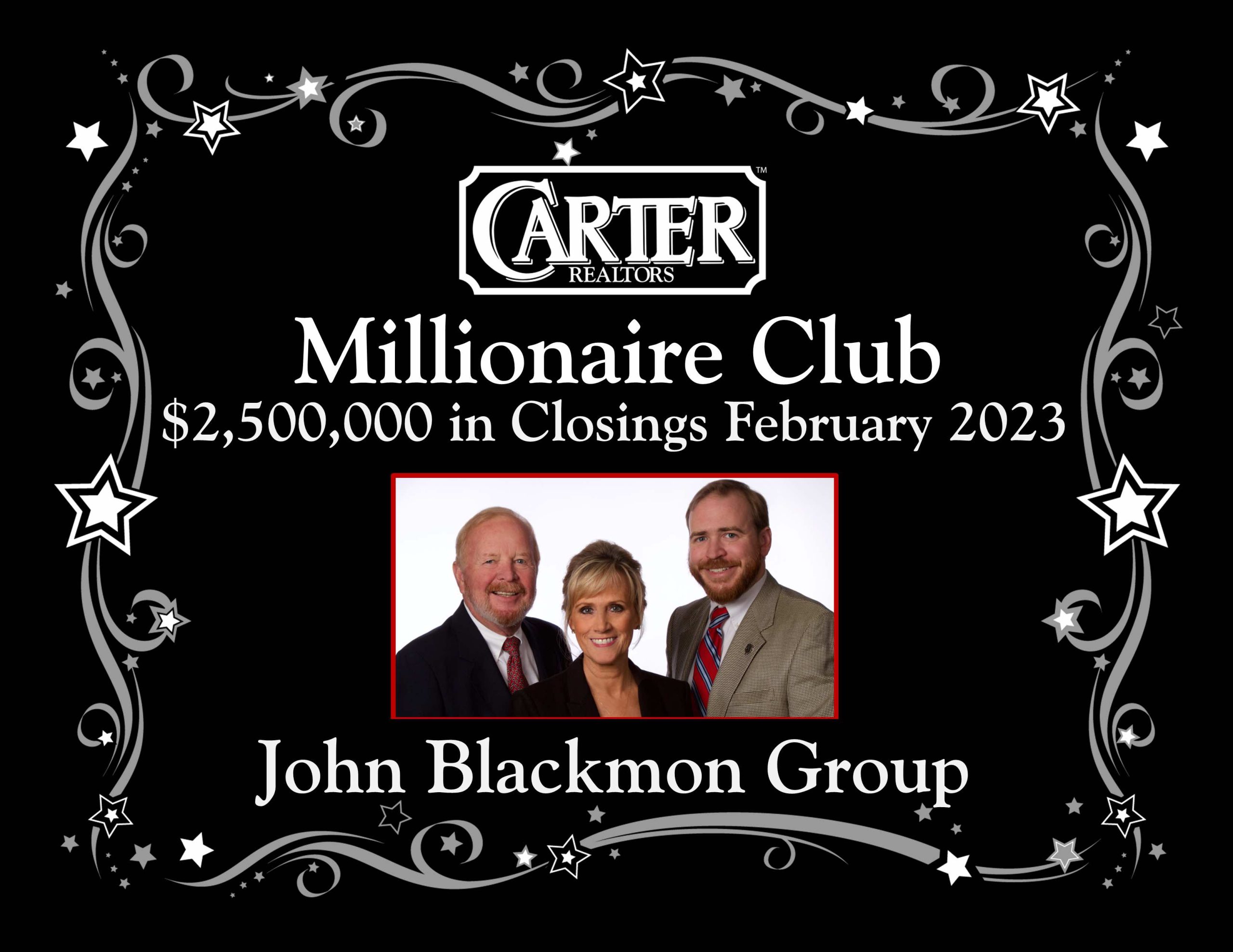 John Blackmon Group receives award for $2.5 million month - Who's On The Move