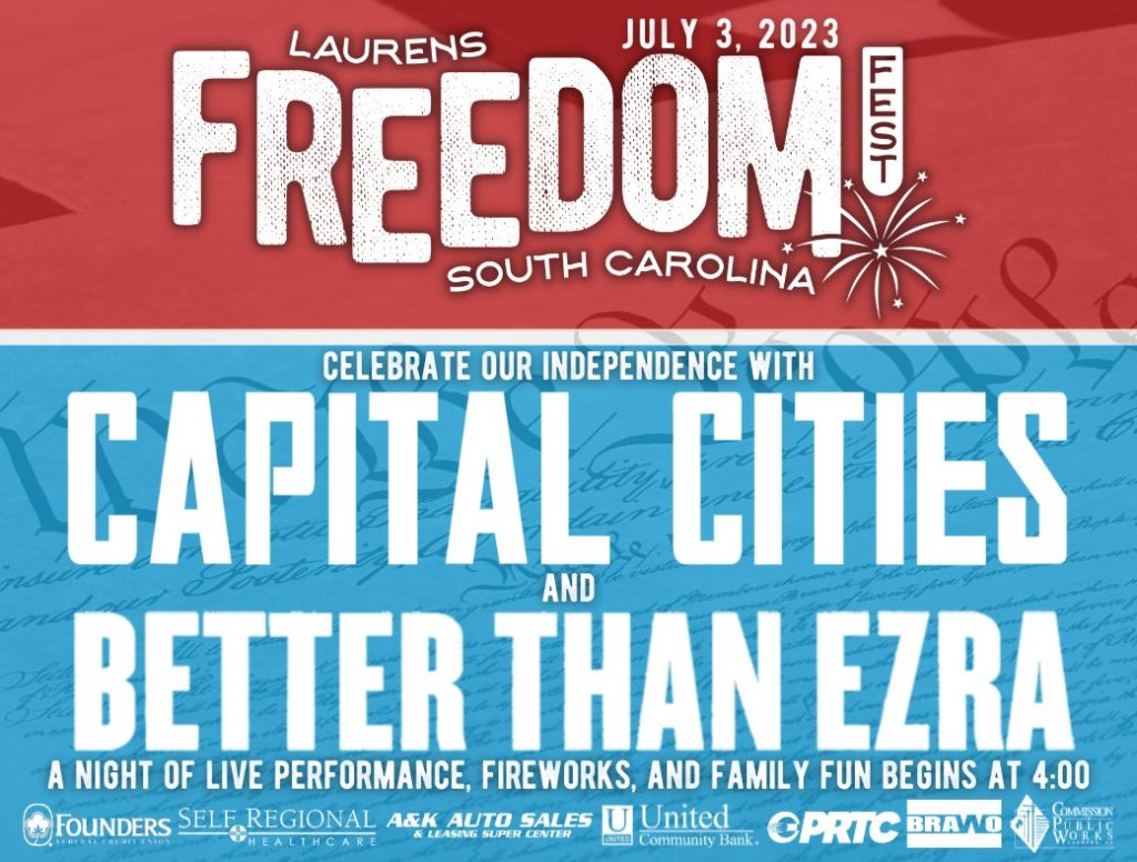 Freedom Fest 2023 Line Up in Laurens - Who's On The Move