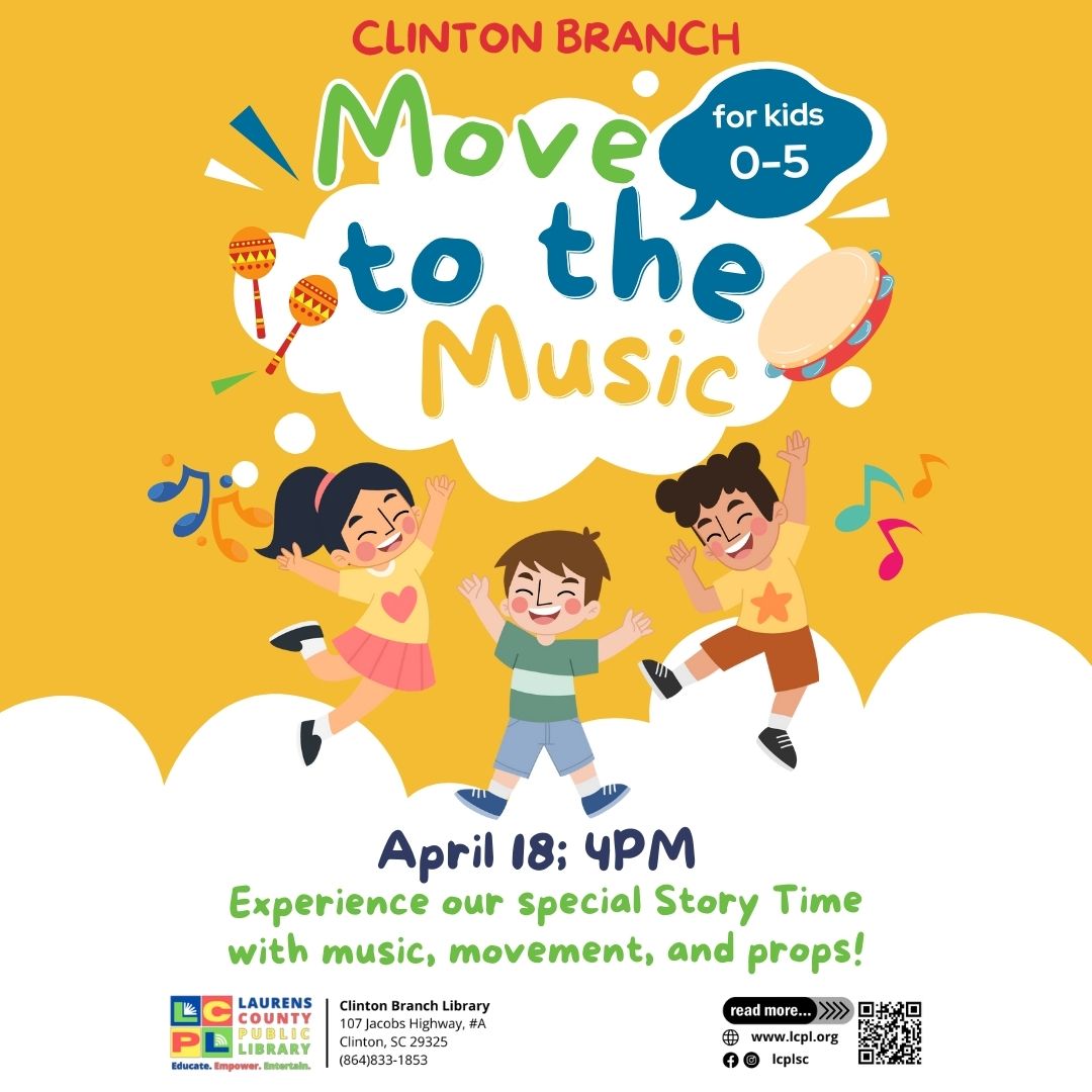 Move to the Music with Story Time at the Clinton Library - Who's On The ...