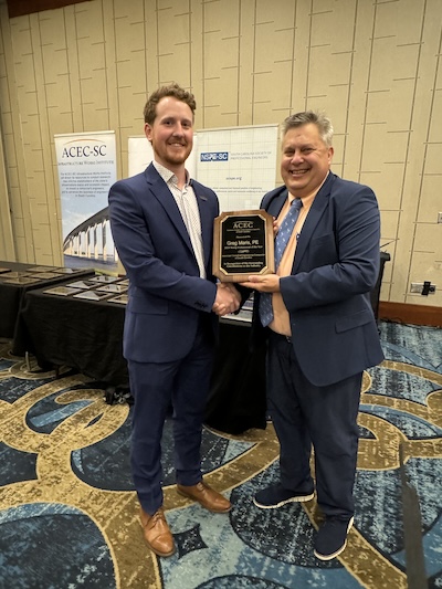 ACEC-SC honors Greg Maris as Young Professional of the Year - Who's On ...