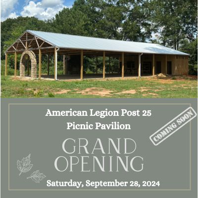 American Legion Post 25 to Celebrate Grand Opening of Picnic Pavilion ...