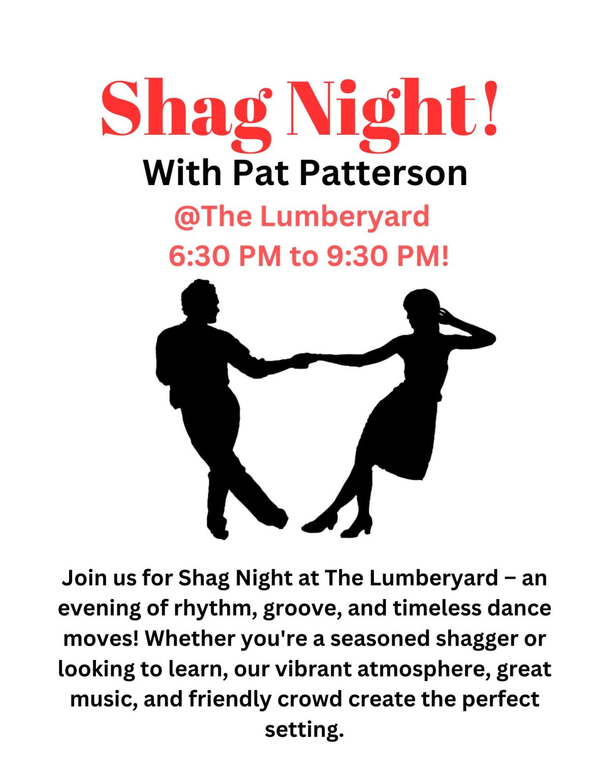 Shag Night Returns to The Lumberyard with Pat Patterson Spinning Tunes ...