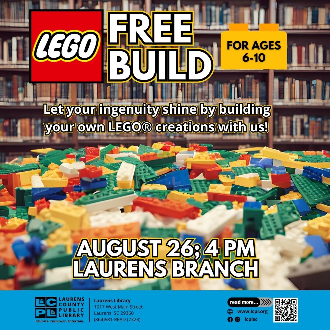 Imaginations Shine at Laurens Library: Lego Art Event for Children ...