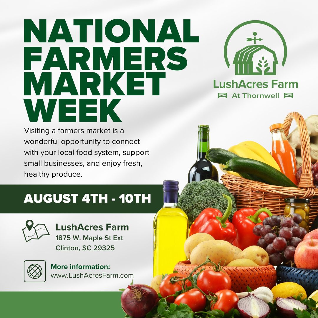 Celebrate National Farmer's Market Week with LushAcres Farmers Market ...