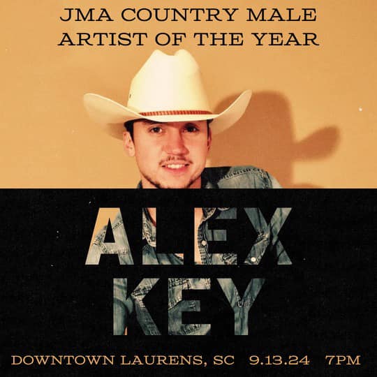 Country Music Star Alex Key Takes the Stage in Downtown Laurens This ...