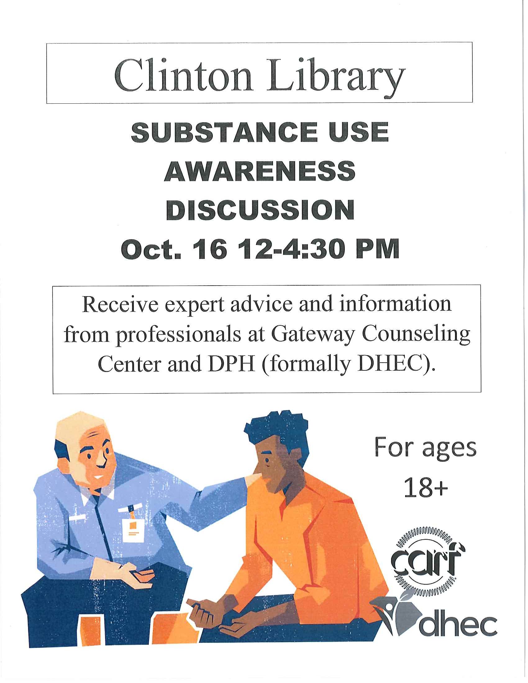 Substance Use Awareness Discussion Scheduled at Clinton Library ...