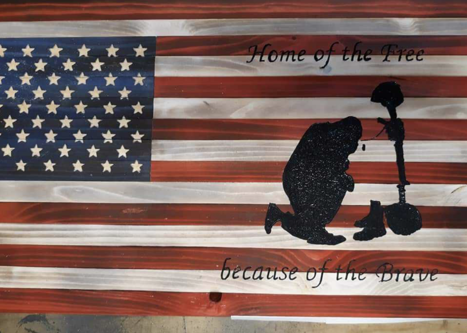 Local Craftsman Robert Folk Creates Handcrafted Wooden Flags Inspired ...