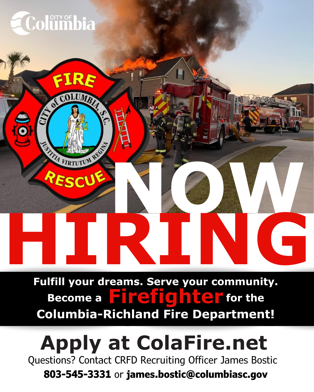Application period OPEN for firefighting positions at CRFD - Who's On ...