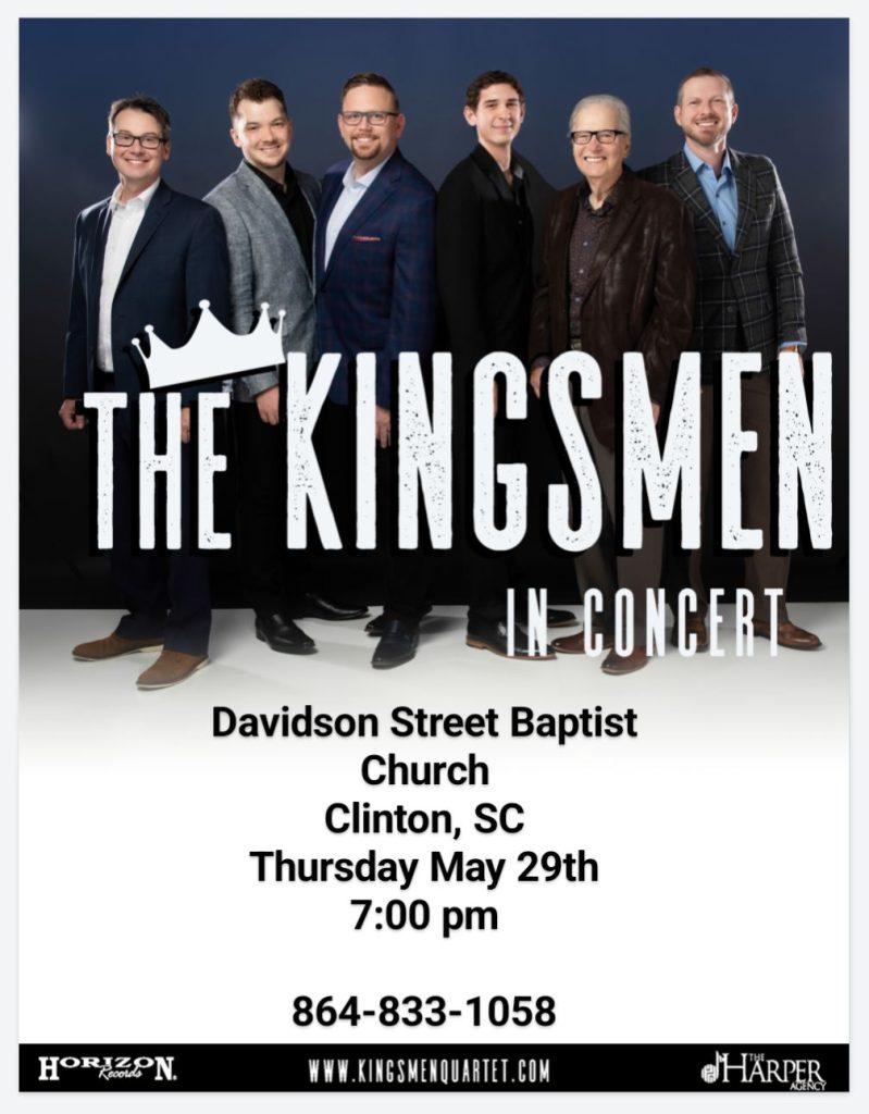 The Kingsmen Gospel Quartet Coming to Clinton May 29 - Who's On The Move
