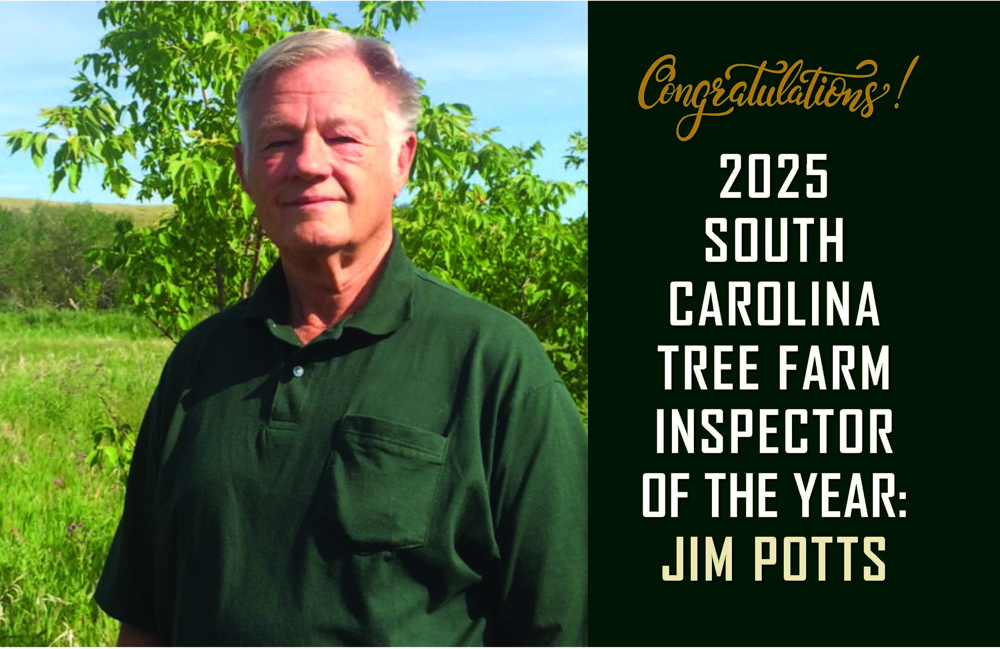 Jim Potts of Cross Hill Named 2025 SC Tree Farm Inspector of the Year ...
