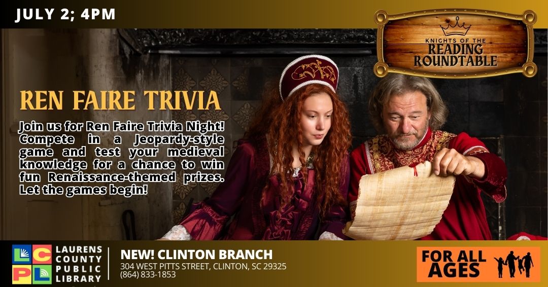 Ren Faire Trivia Night at the Clinton Library Promises Medieval Fun for ...