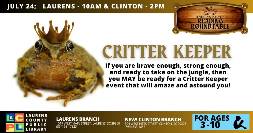 Critter Keeper Brings Wild Fun to Laurens County Libraries - Who's On ...
