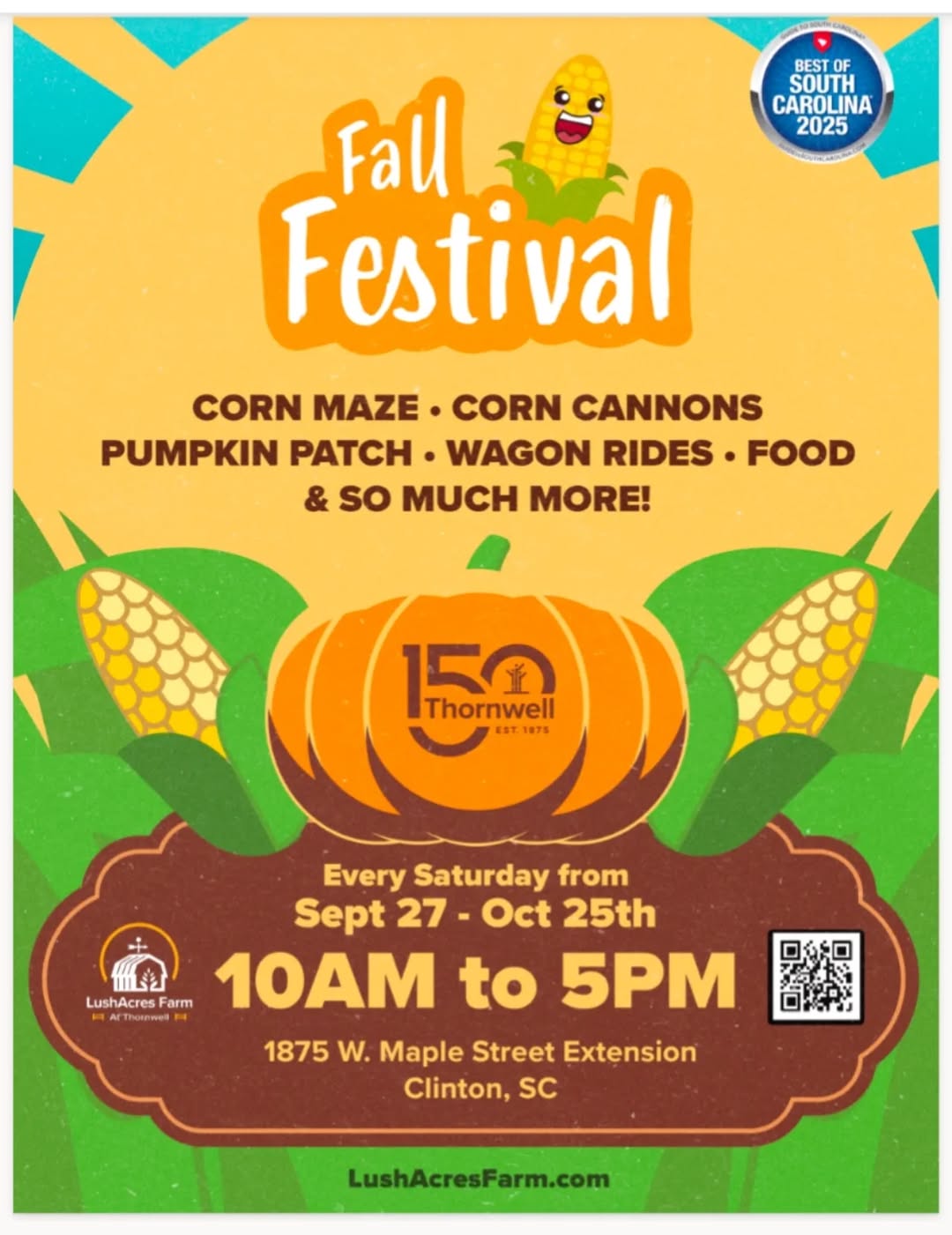 One More Saturday to Savor: October 25 at the LushAcres Fall Festival ...