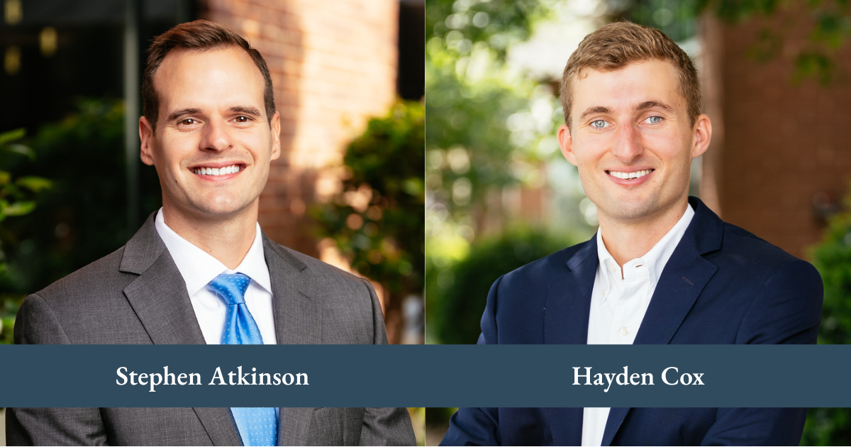 Wyche adds standout associates Stephen Atkinson and Hayden Cox to its ...