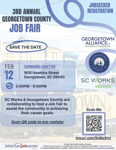 Georgetown County partners to host third annual job fair in February ...