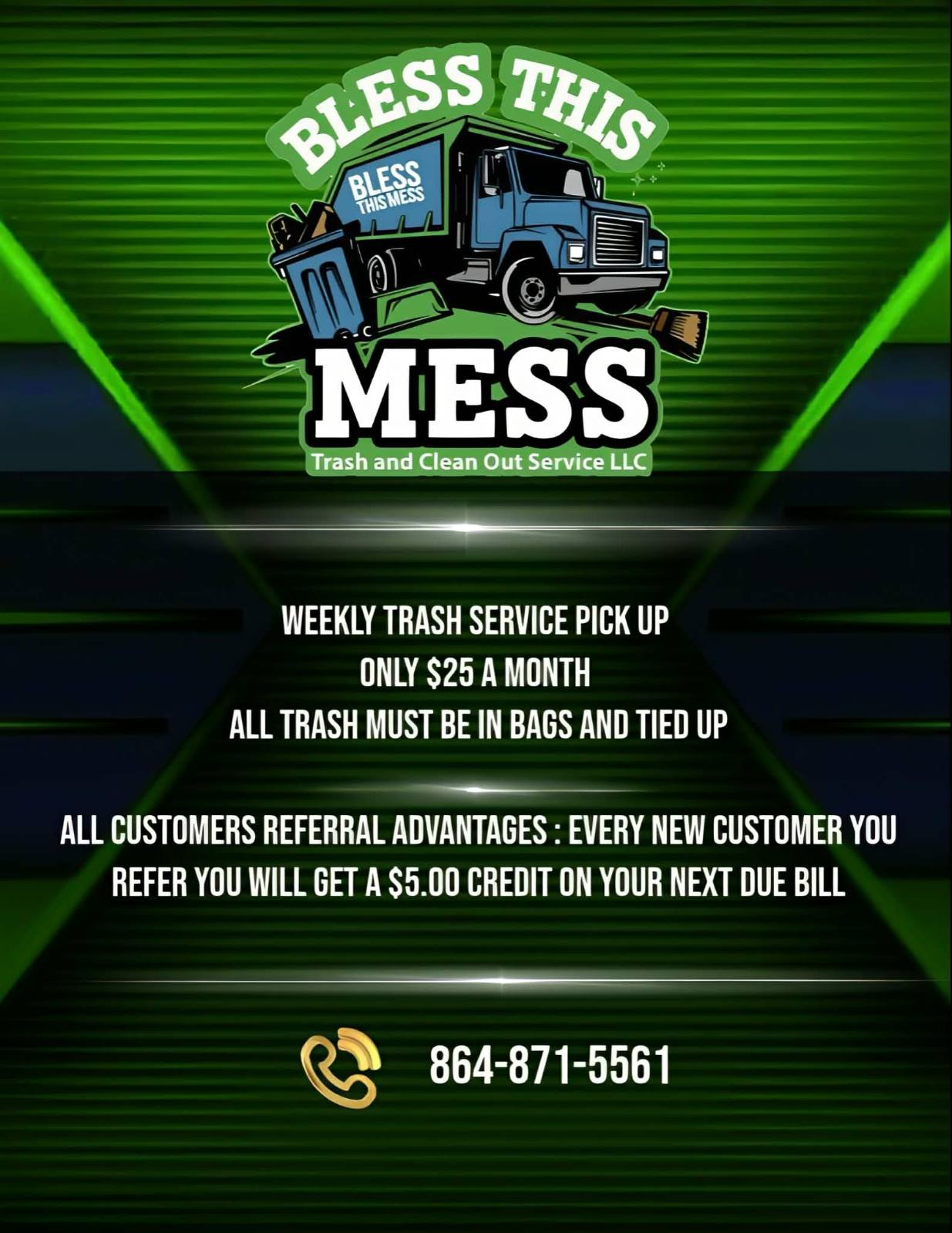 Bless This Mess Trash Service Now Available in Laurens County - Who's ...