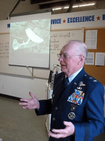 Major General George B. Harrison speaks to local Civil Air Patrol ...